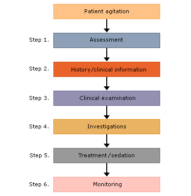 Fig 1: Steps taken in response to patient agitation